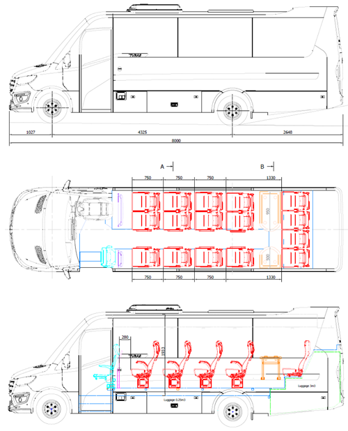 Class B Luxury Minibus - Ideal for groups of up to 14 passengers plus ...